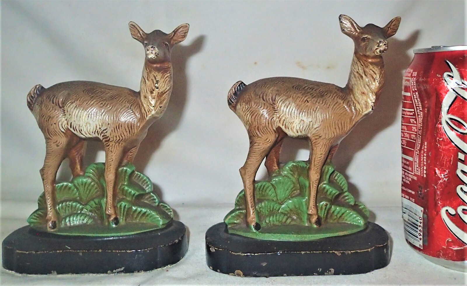 ANTIQUE HUBLEY #399 WILD DEER CAST IRON RIFLE HUNTING FISHING MAN ART ...