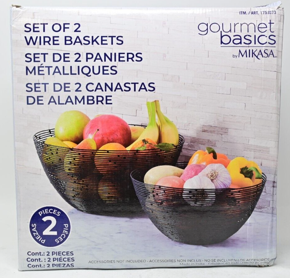 Gourmet Basics 2-piece Metal Baskets for Fruit and Vegetable | eBay