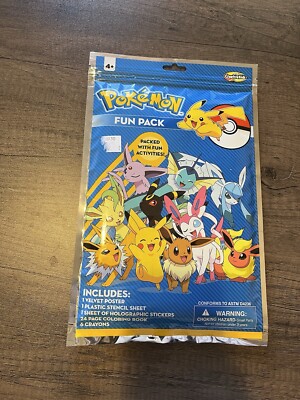 Pokemon Fun Pack Poster Stickers Coloring Book, Eeveelutions | eBay