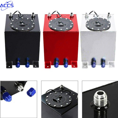 2.5 Gallon Fuel Tank Aluminum Racing Drift Fuel Cell Gas Tank Whit ...