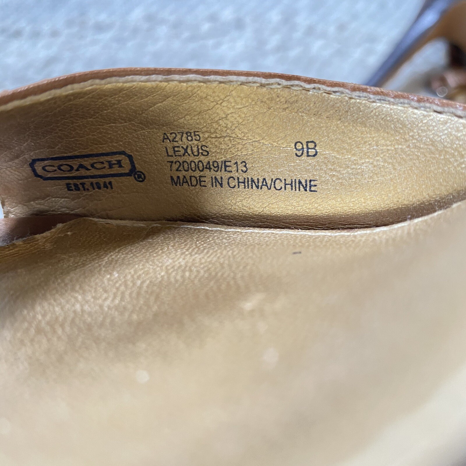 COACH Lexus heels brown leather open toe strappy stiletto high heels 9 ...