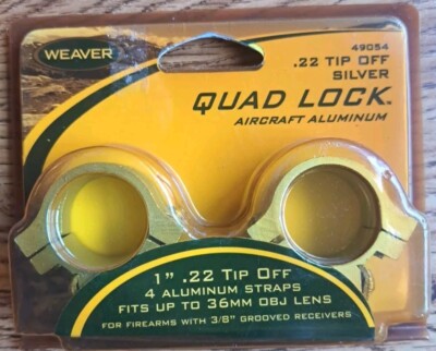 Weaver Quad Lock .22 Tip Off Scope Rings No. 49054 1 Inch Aircraft ...