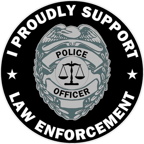 I Proudly Support Law Enforcement Reflective Decal Sticker Police ...