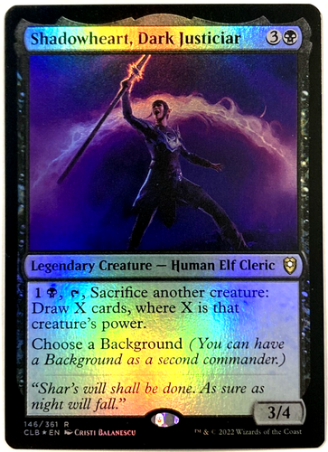 MTG Shadowheart, Dark Justiciar *FOIL* Battle for Baldur's Gate 146 NM ...