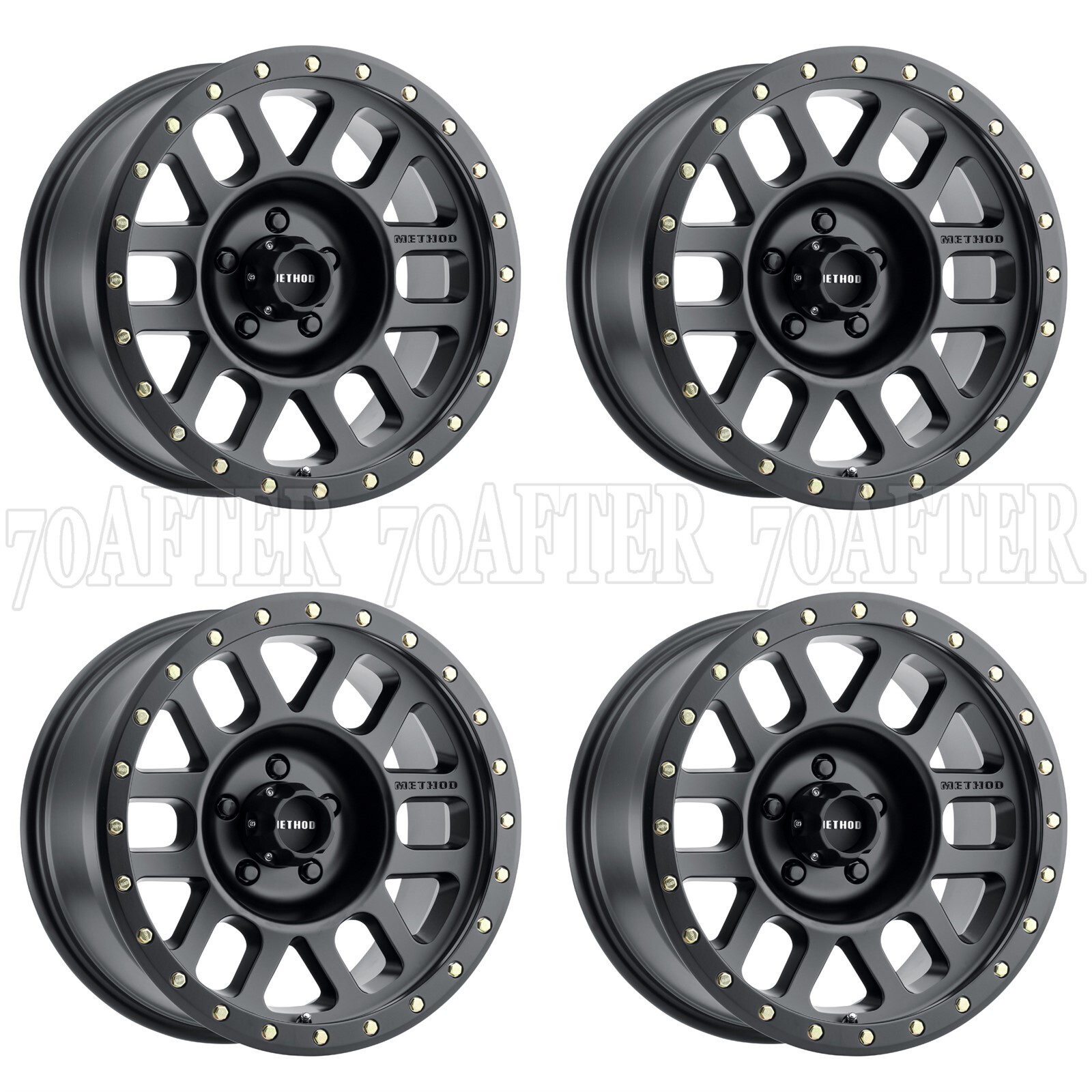 (4X) Method MR309 Grid Wheels [17x8.5|5x150|ET:0|CB:116.5] Matte Black ...