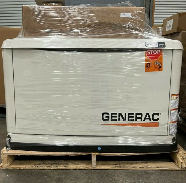 Generac Guardian 7210 24kW Home Standby Generator System - White for ...