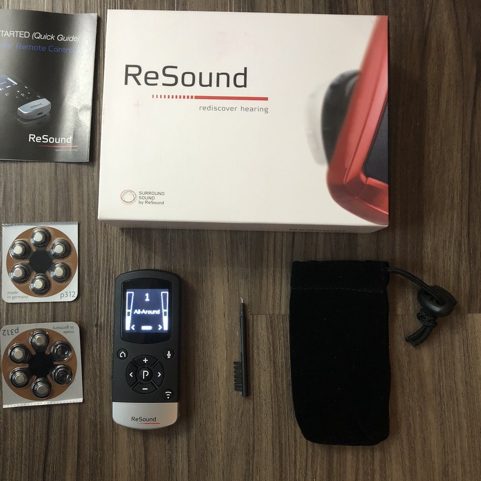 2 ReSound Hearing Aids Left & Right w/ Case & Remote Control RC-2 | eBay