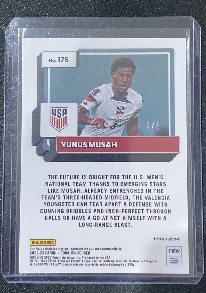 Yunus Musah 2022 Donruss FIFA Optic Dragon /8 SSP | eBay