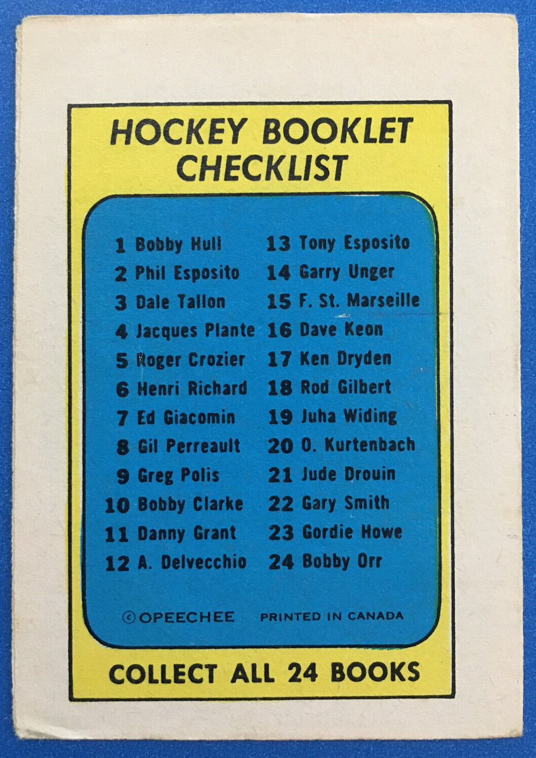 1971-72 OPC O-PEE-CHEE INSERT BOOKLETS - Your Choice - HOWE-HULL-DRYDEN ...