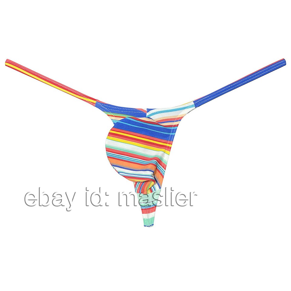 Men's Underwear Contour Pouch String Tangas Thongs Lingerie Smooth G ...