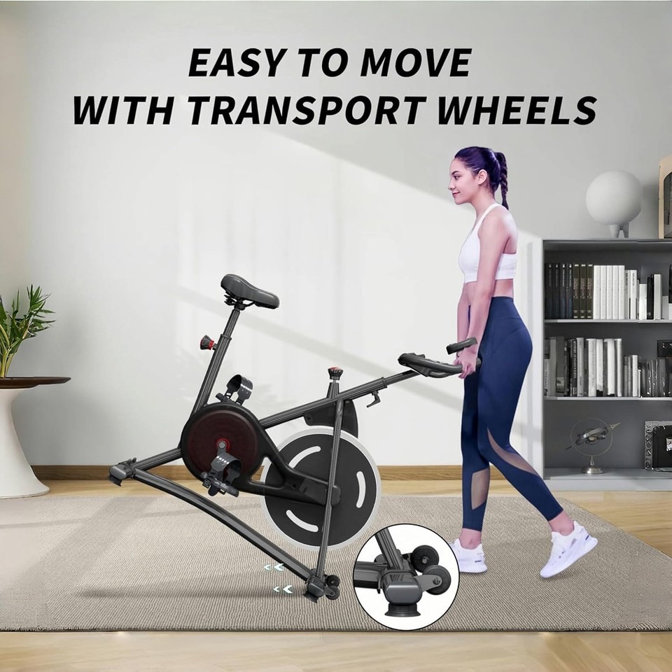 Exercise Bike Stationary Bikes for Home Comfortable Seat Workout ...