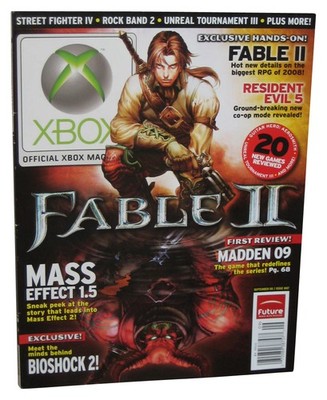 Xbox September 2008 Official Magazine Book Issue #87 - (Fable II Cover ...