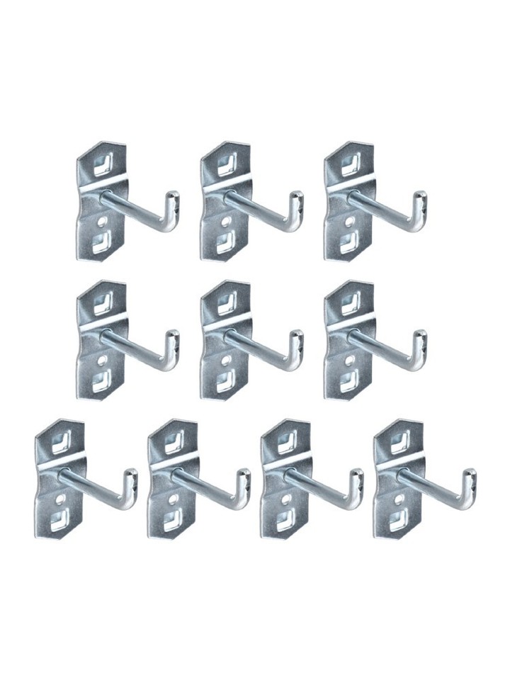 Organize Your For tools with 10 Slanted Perforated Wall Hooks 50mm Hook ...