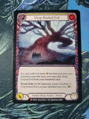 Deep Rooted Evil Non Foil NM First Edition Monarch FAB Flesh and Blood ...