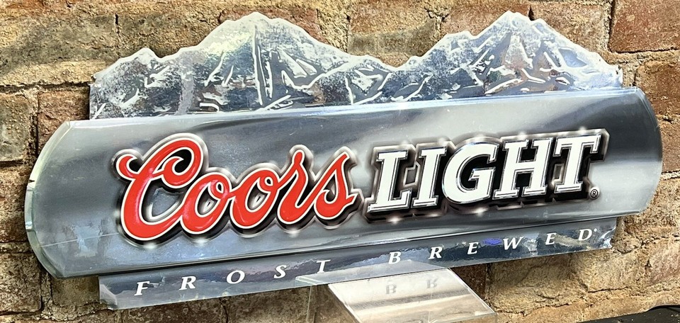 Coors Light Metal Beer Sign Large Frost Brewed Man Cave Bar Pub Decor ...