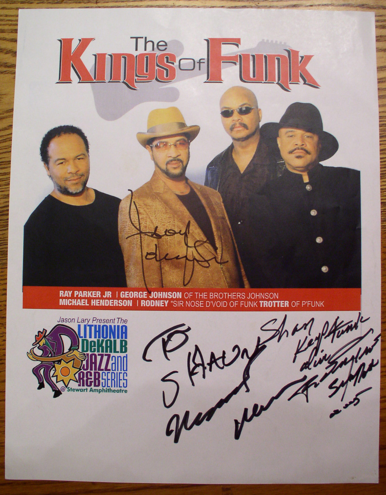 The Kings of Funk Autographs - Signed & Inscribed Promotional handbill ...