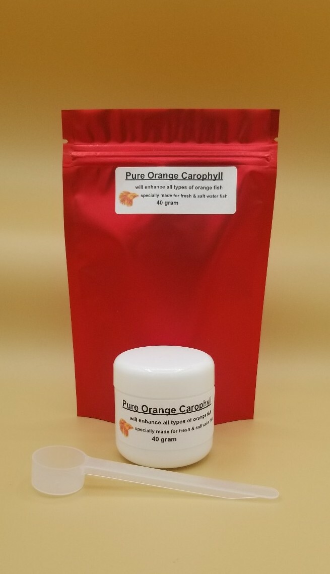 Fish formula 40 gr pure orange carophyll specially made to enhance ...