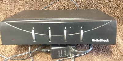 Radio Shack 4 way RF Modulator 9v DC Cat # 15-1215 with AC adapter Free ...