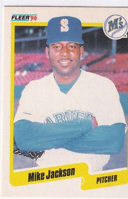 1990 Fleer #517 Mike Jackson MLB Seattle Mariners + (Yes 3 Free Mystery ...