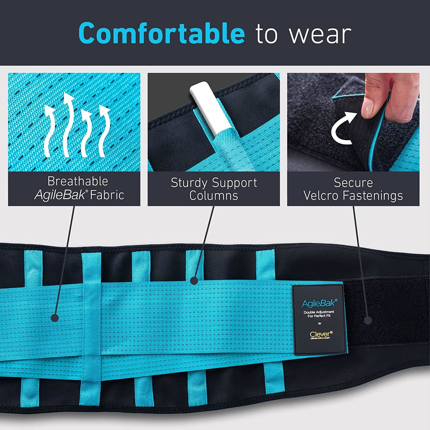 Clever Yellow Back Support Belt for Men and Women - Therapeutic Back ...