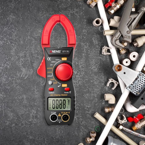 Digital Clamp Multimeter 2000 Counts Volt Amp Ohm Meter Live Wire Test ...