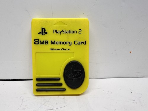Sony PlayStation 2 Yellow Memory Card OEM PS2 MagicGate 8MB SCPH-10020 ...