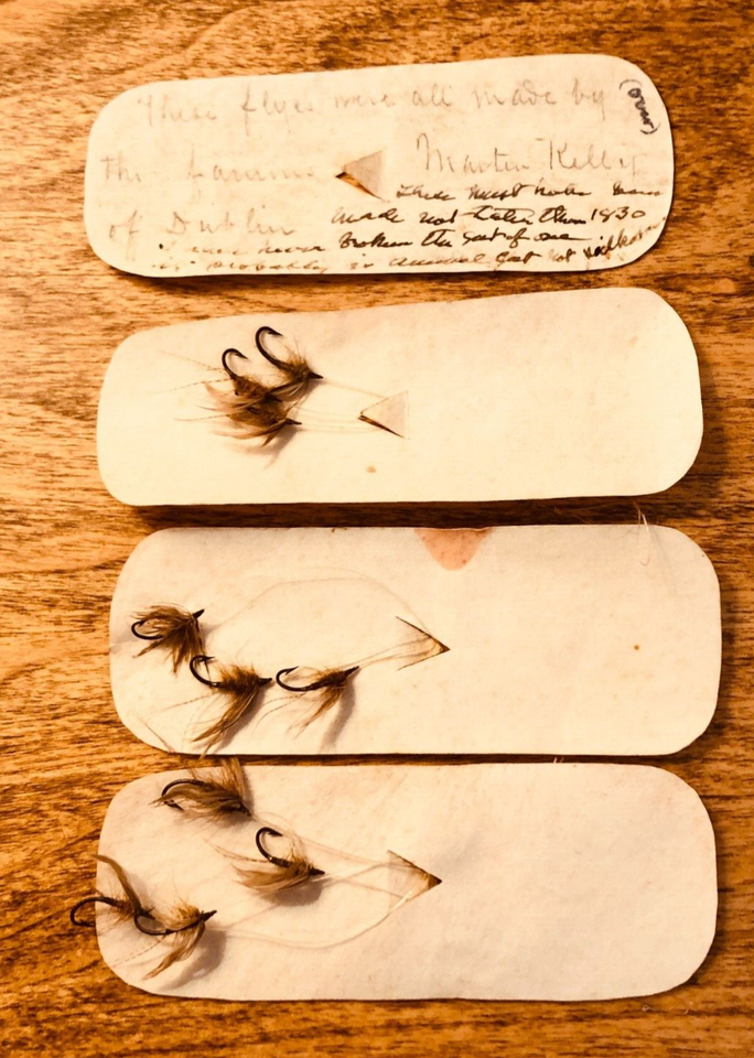Magnificent Hand Painted Fly Box-C.1830-With Provenence & Snelled Flies ...