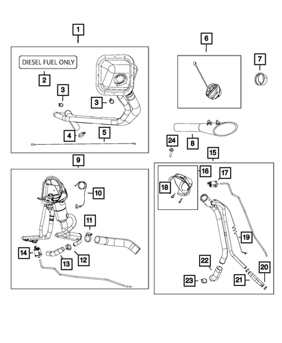 Genuine Mopar Fuel Filler Tube 57008459AB | eBay