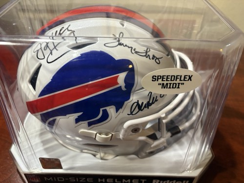 Jim Kelly Thurman Thomas Andre Reed Signed Buffalo Bills MIDI Flex ...