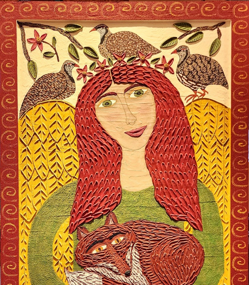 Danette Sperry Southern Primitive Folk Art ANGEL Painting "ANGEL Of The ...