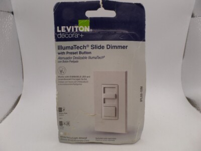 LEVITON IPL06-10M ILLUMATECH SLIDE DIMMER LED, INCANDESCENT WHITE | eBay