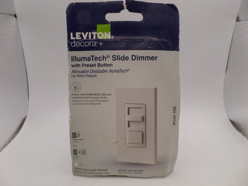 LEVITON IPL06-10M ILLUMATECH SLIDE DIMMER LED, INCANDESCENT WHITE | eBay