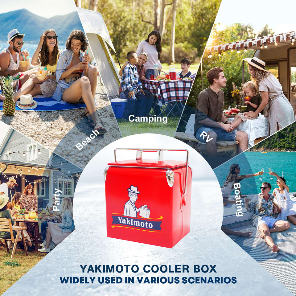 Yakimoto 14Qt Creative Outdoor Metal Legacy Cooler/Ice Chest- NEW -Free ...