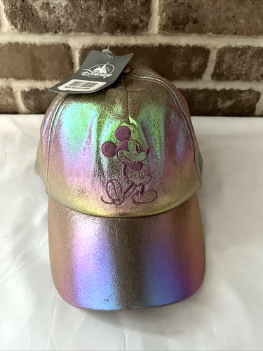 DISNEY PARKS Mickey Mouse Iridescent Cap Hat ADULT One Size NWTD | eBay