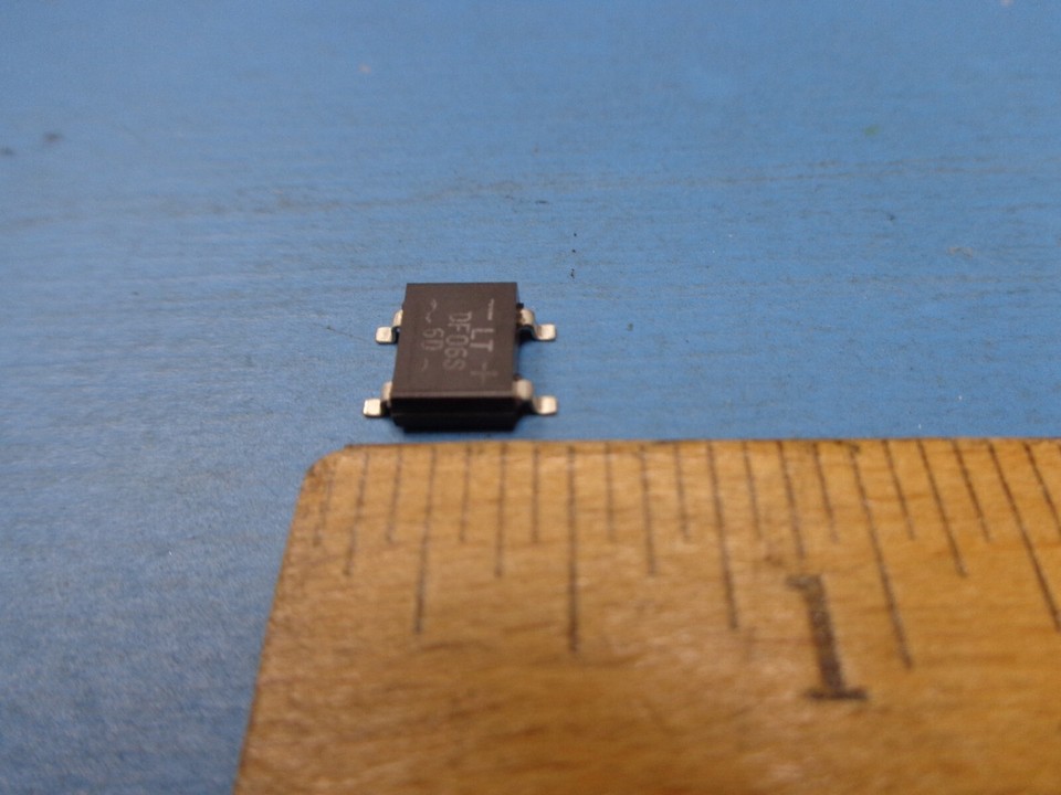 (5) DIODES INC DF02S 1A 200V 1 Phase Bridge Rectifier 4 PIN GULLWING ...