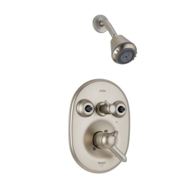 DELTA JETTED SHOWER MONITOR TRIM T18230-NN PEARL NICKEL ( T18240/T18230 ...