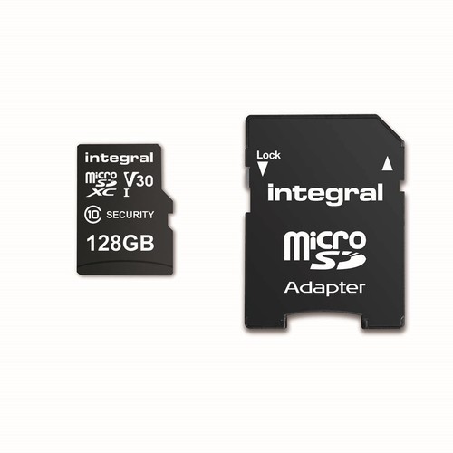 Integral 128 GB Security Camera microSD card for Dash Cams, Home Cams ...