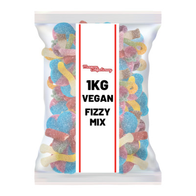 1kg Vegan Fizzy Sweet Mix - Assortment Of Fizzy Jelly Pick N Mix Sweets ...