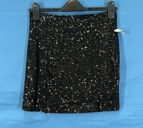 NWT LOVE ON A HANGER Solid Black FULL SEQUIN Holiday Party Cocktail ...