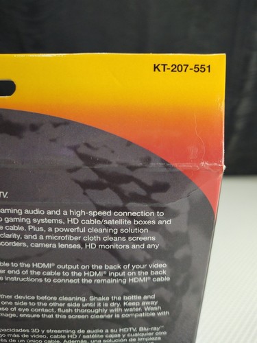 2 High-speed HDMI Cables LCD Cleaner For HDTV Gaming Blue Ray Computer ...