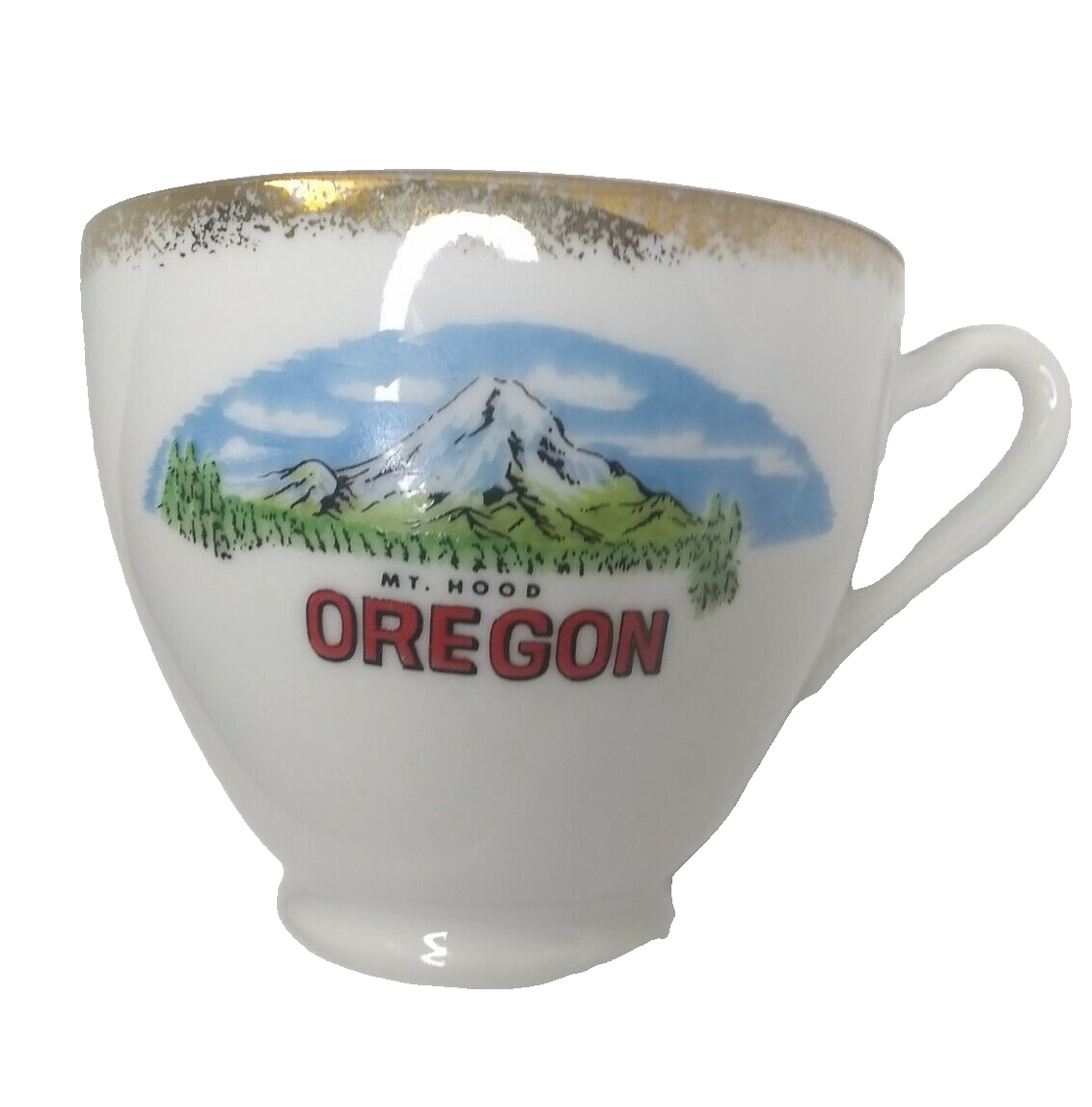 Mount Hood Oregon Teacup Porcelain Teacup Vintage Mt. Hood Coffee Cup 2 ...