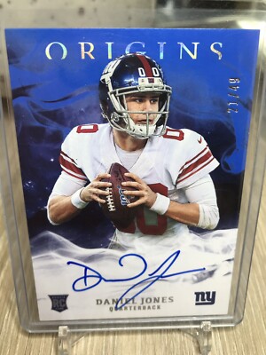 2019 Origins Football DANIEL JONES On Card AUTO 21/49 New York Giants ...