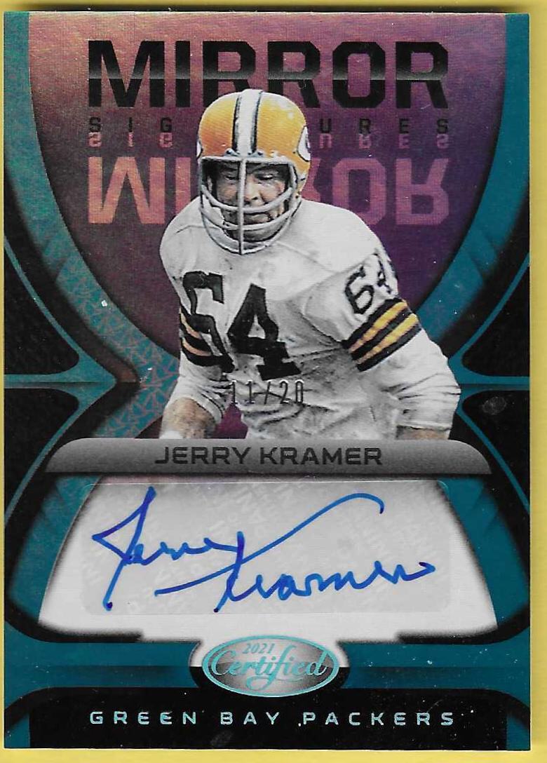 2021 Certified Mirror Signatures Jerry Kramer Packers HOF Auto 11/20 | eBay