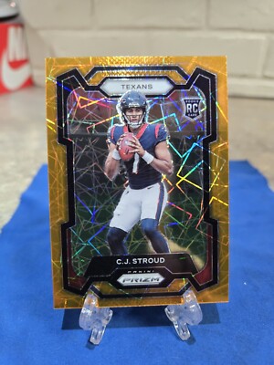 Cj Stroud Rookie Card Gold Lazer Panini Prizim | eBay