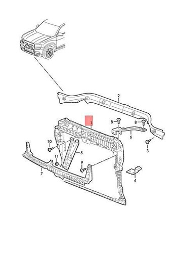 Genuine VW Atlas Teramont CA1 radiator carrier 3CN805588A | eBay