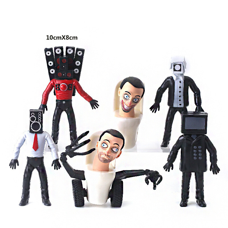 Skibidi Toilet Figure Set Toy Cameraman TV Man Speaker Man Figure Toys ...