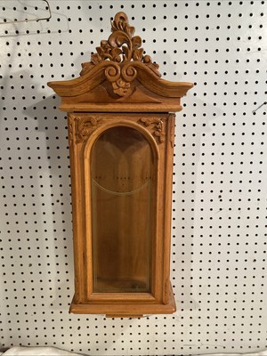 Oak Wall Clock Case Cabinet Empty | eBay