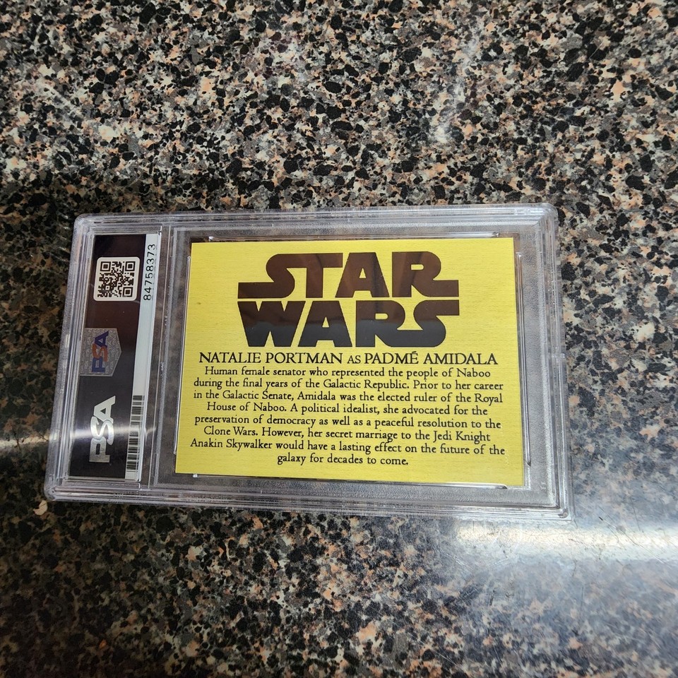 Natalie Portman Autographed Star Wars Card PSA Signed Authentic Cut ...