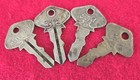 Vintage Model T Ford Ignition Key Lot Set of 4 Original Scripted ...
