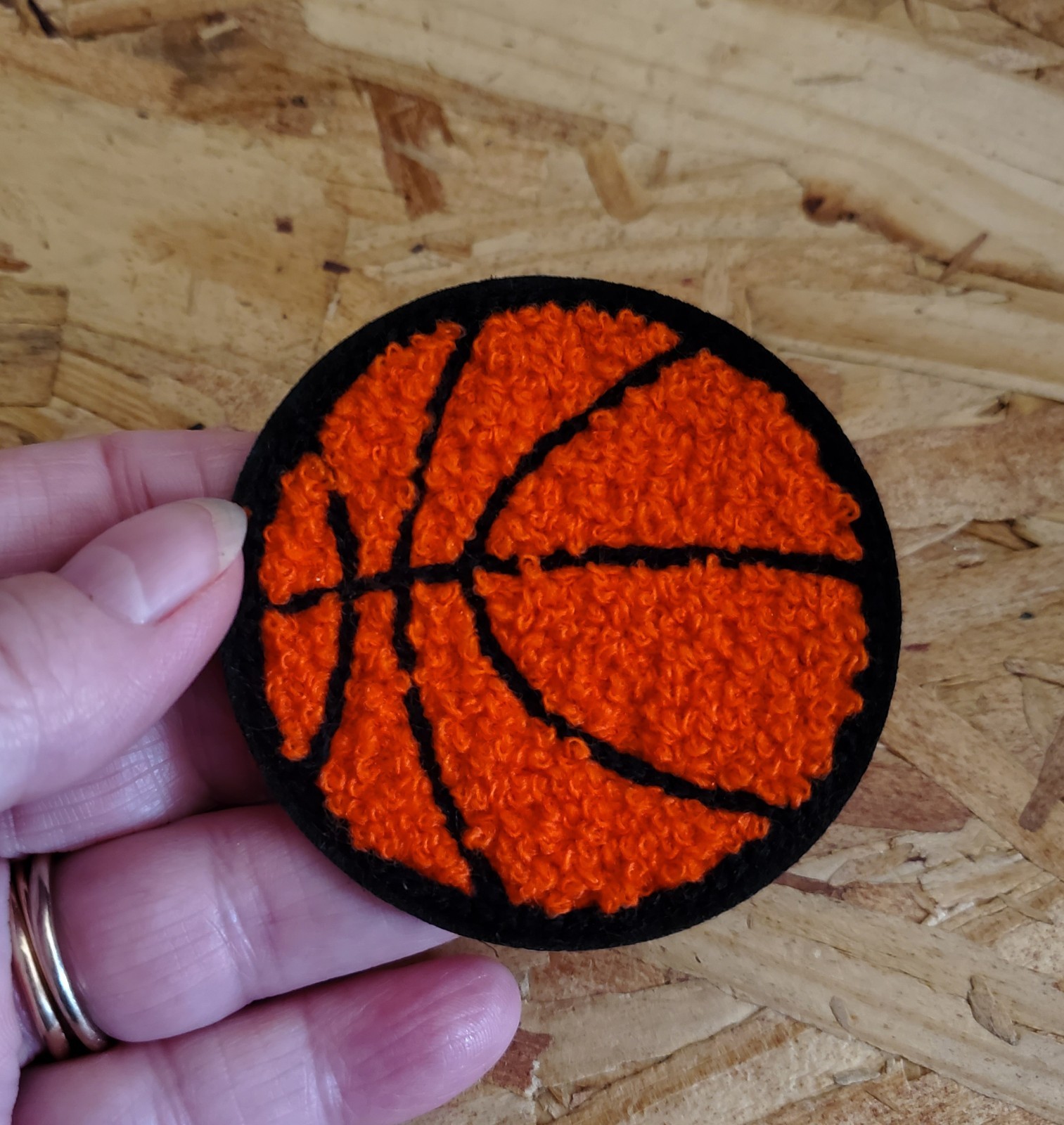Basketball - Sports Patch - Chenille & Embroidered Iron On Patch - 2 3/ ...
